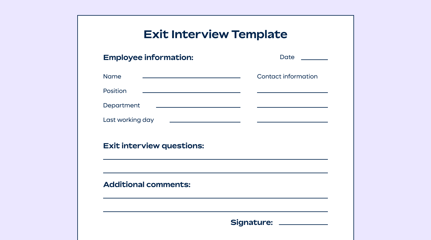 Exit interview definition, template, questions, and benefits